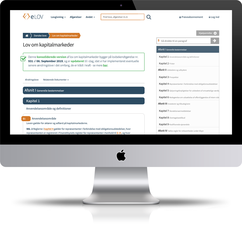 eLov - Intelligent lovsamling